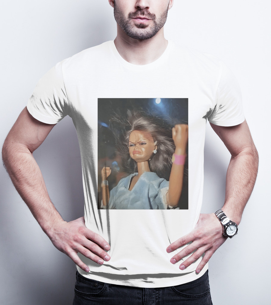 Doll Face Meme Angry Expression Toy Figure T-Shirt