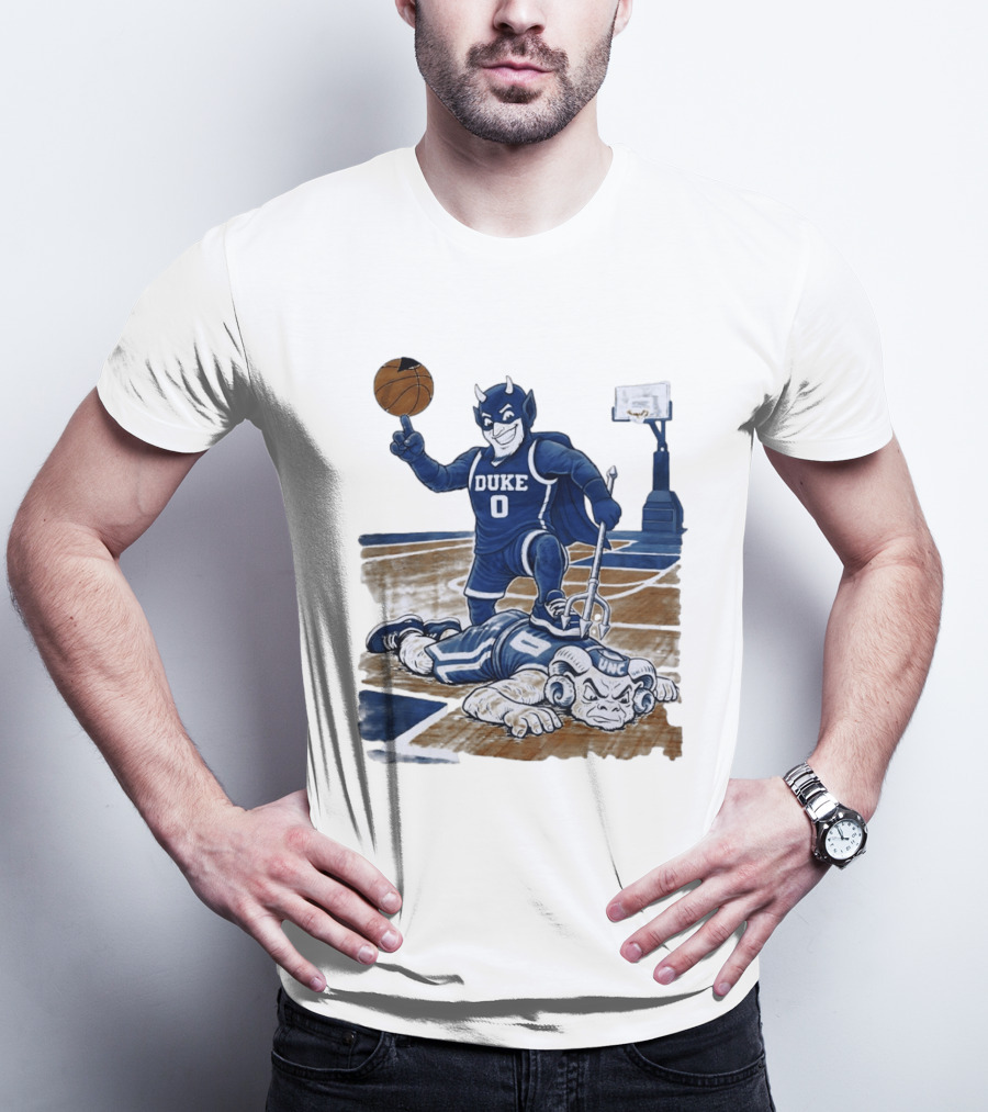 Duke Blue Devils Victory Over UNC Tar Heels Basketball Rivalry T-Shirt