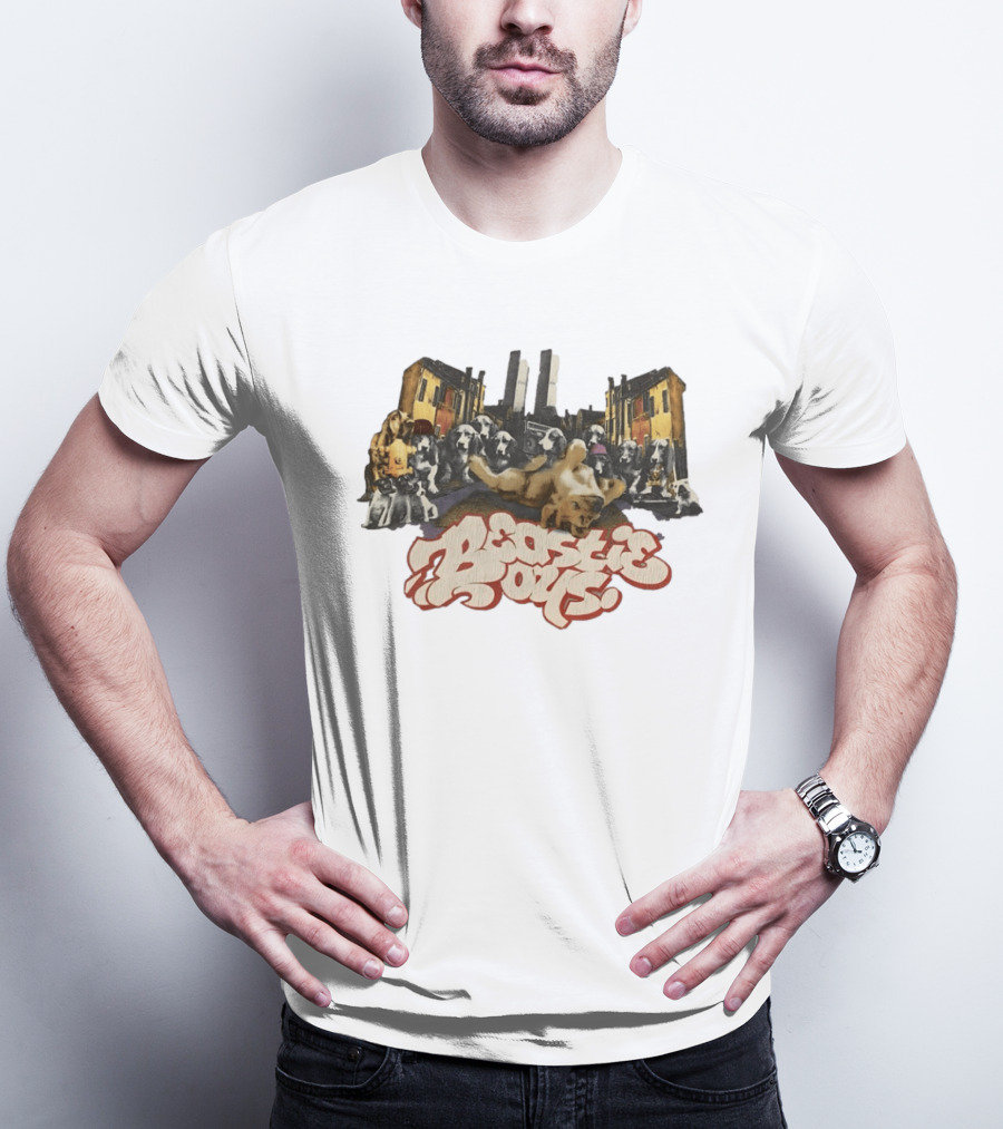 Beastie Boys 1998 Urban Dogs Street Art Collage T-Shirt