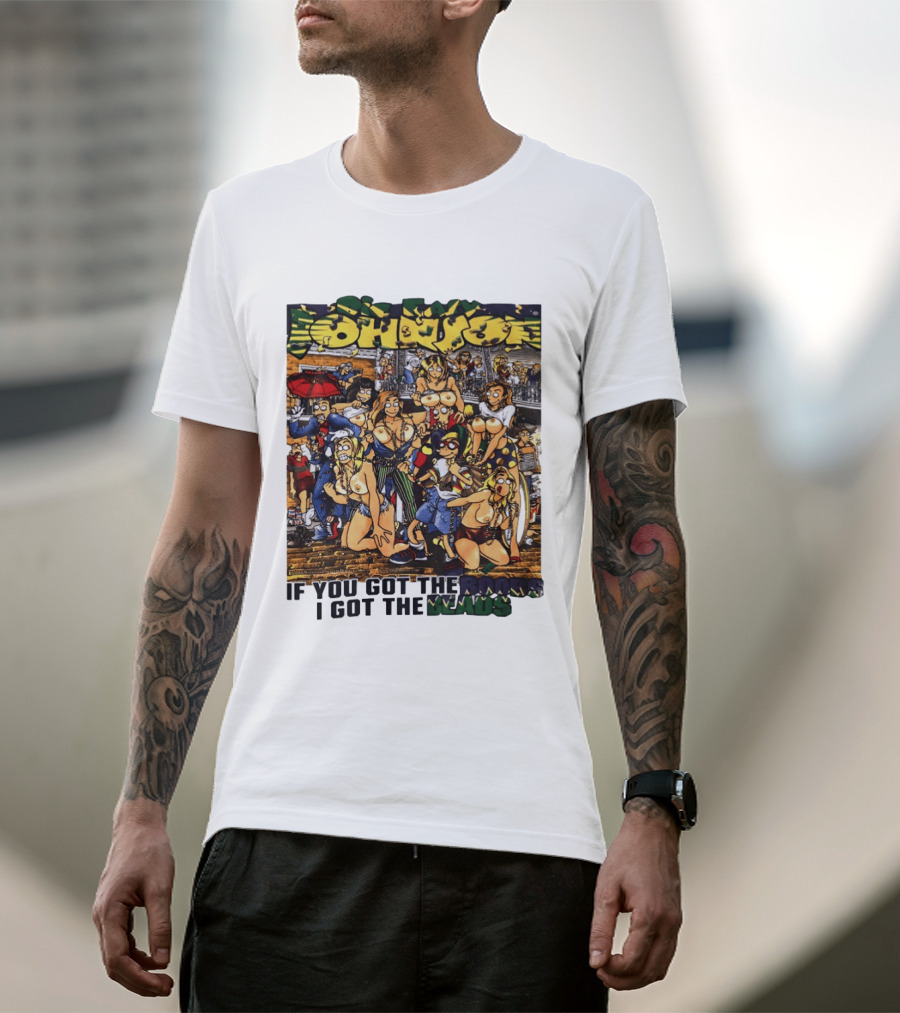 Big Johnson If You Got The Boobs I Got The Beads Mardi Gras Party T-Shirt