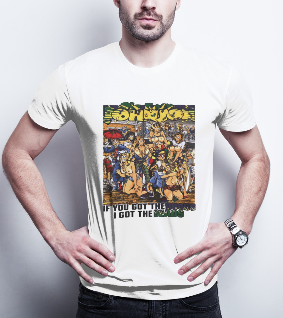 Big Johnson If You Got The Boobs I Got The Beads Mardi Gras Party T-Shirt