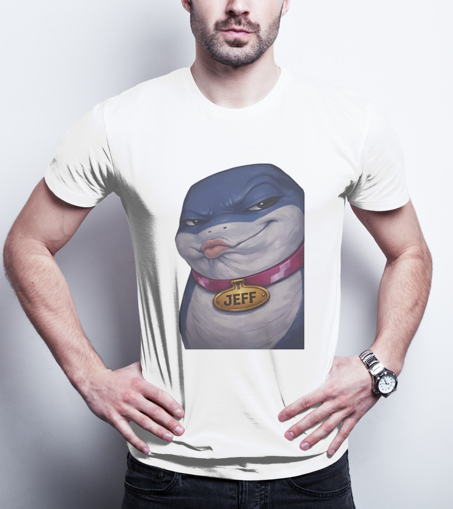 Jeff The Landshark Marvel Character With Dog Tag And Collar T-Shirt