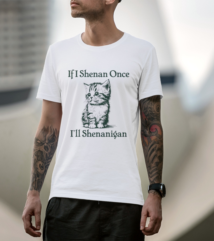 If I Shenan Once I'll Shenanigan Cat T-Shirt