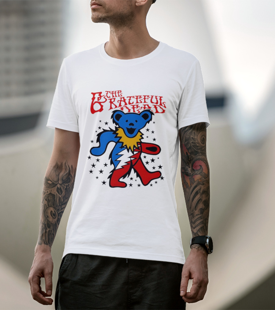 Grateful Dead Dancing Bear Stars Jordan Betts Handyman T-Shirt