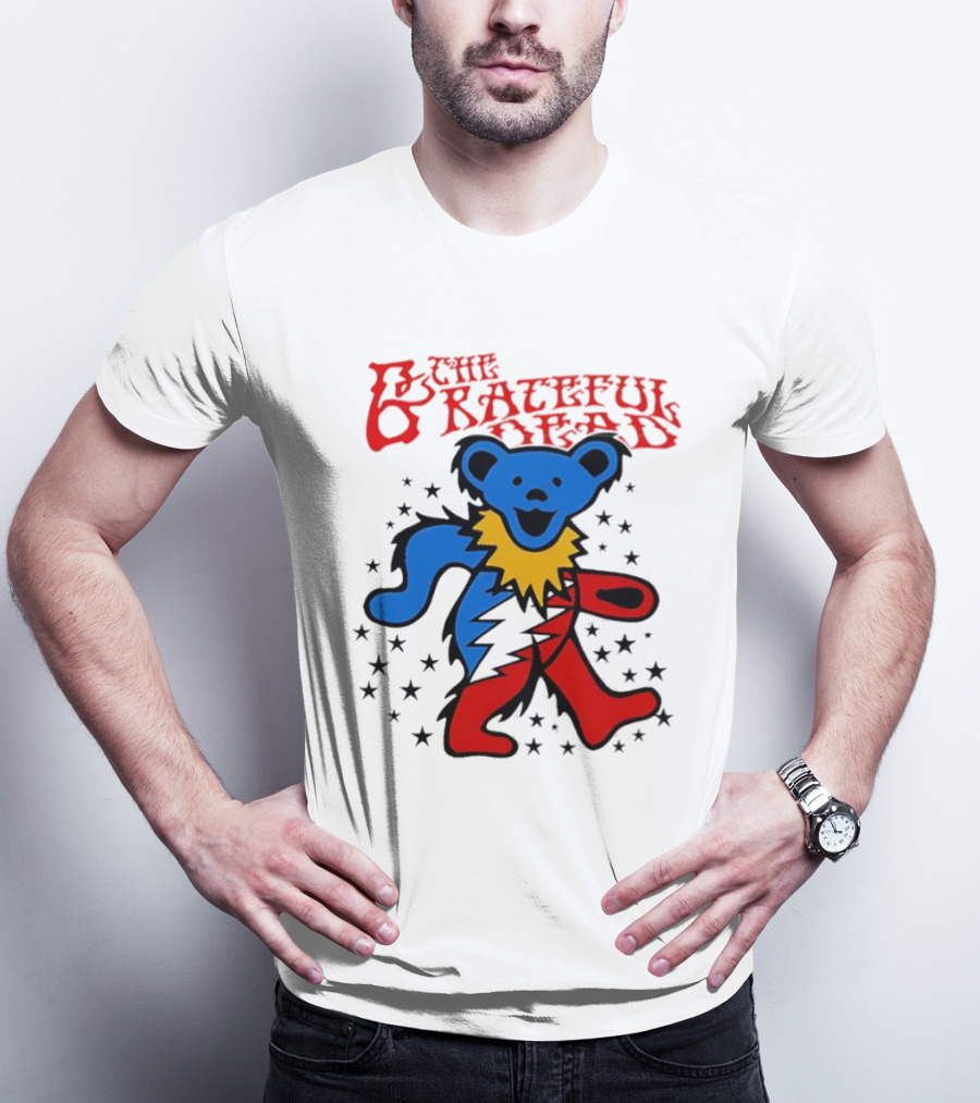 Grateful Dead Dancing Bear Stars Jordan Betts Handyman T-Shirt