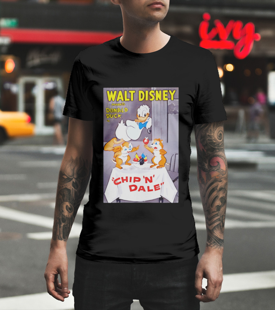 Walt Disney Donald Duck Chip 'N' Dale Vintage Animation T-Shirt