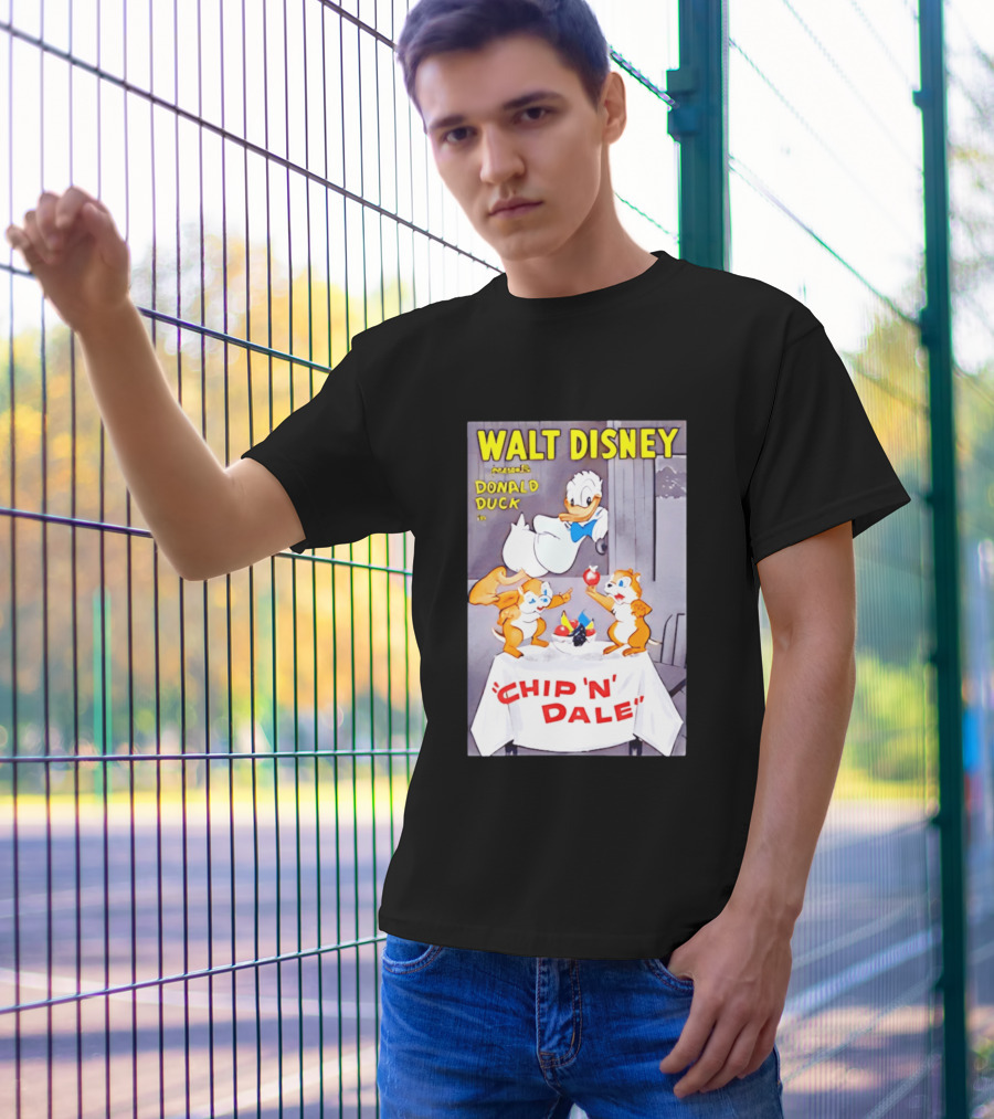 Walt Disney Donald Duck Chip 'N' Dale Vintage Animation T-Shirt