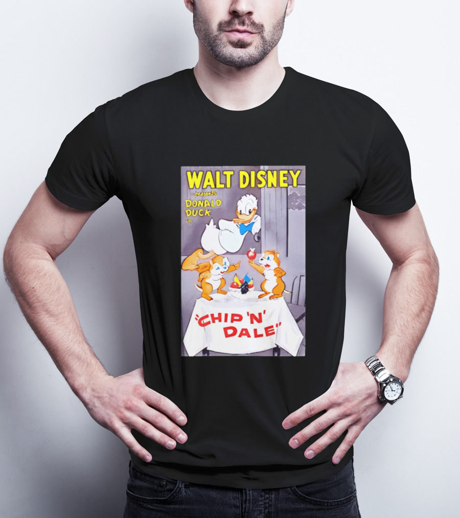 Walt Disney Donald Duck Chip 'N' Dale Vintage Animation T-Shirt
