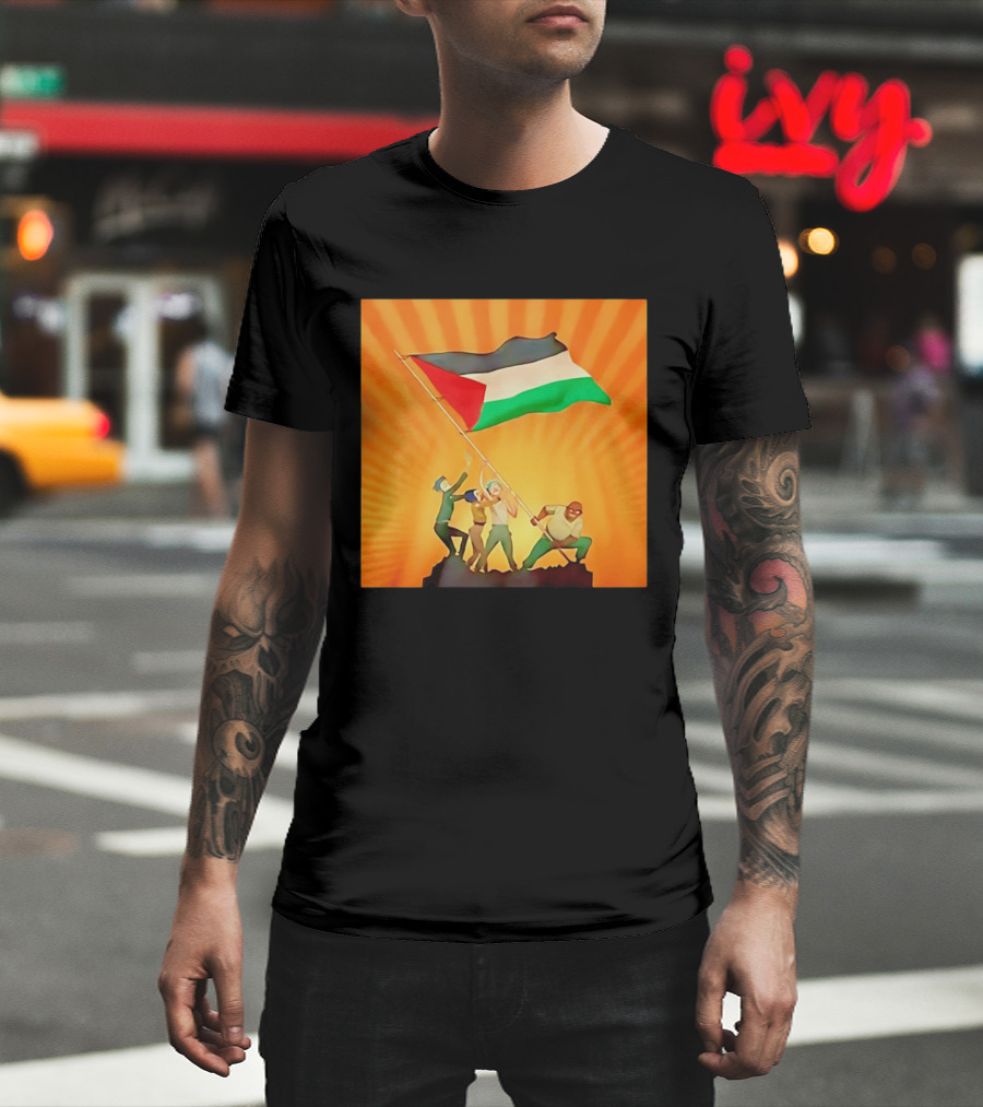 Gorillaz X Together For Palestine Flag Raising T-Shirt