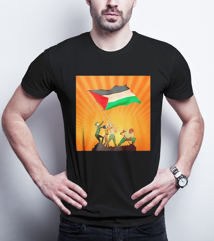 Gorillaz X Together For Palestine Flag Raising T-Shirt
