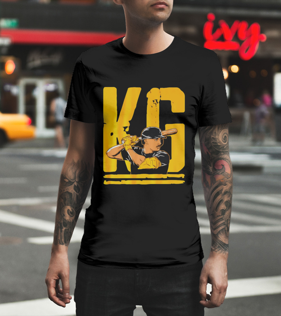 KG Konnor Griffin Pittsburgh Pirates Baseball Batter Cartoon T-Shirt