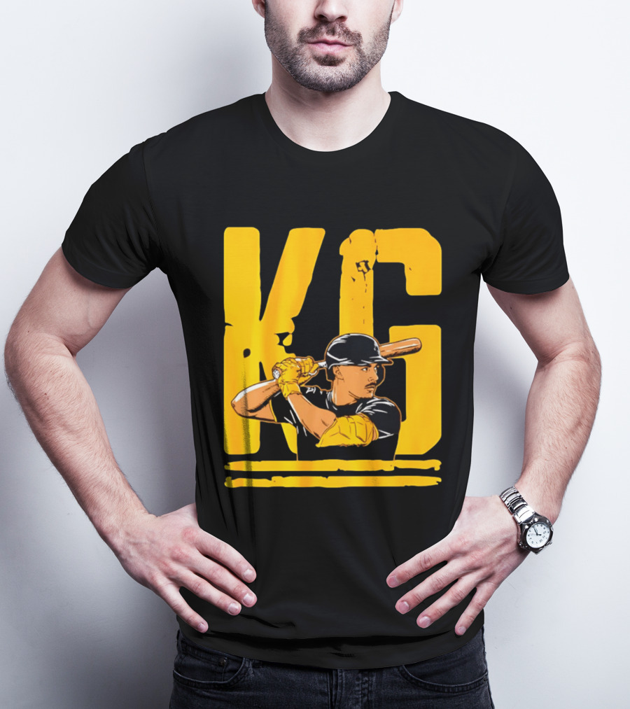 KG Konnor Griffin Pittsburgh Pirates Baseball Batter Cartoon T-Shirt