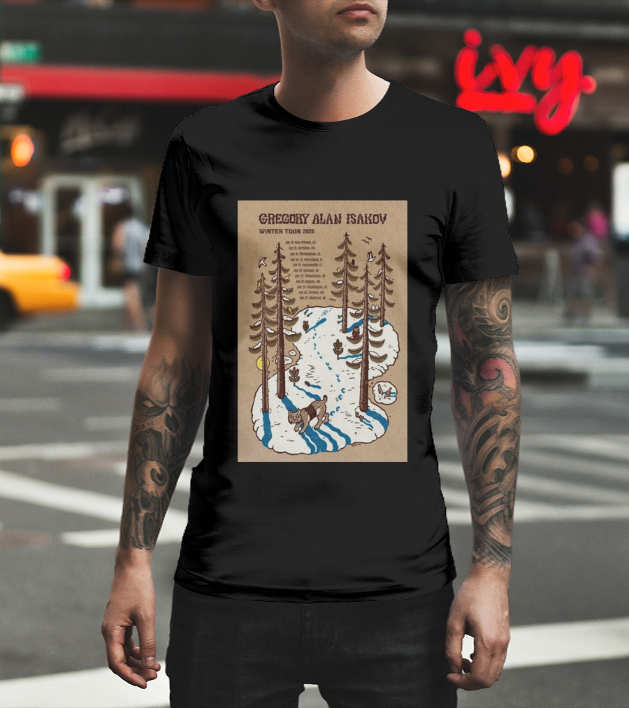 Gregory Alan Isakov Winter Tour 2026 New Orleans To Chicago Dates And Locations T-Shirt