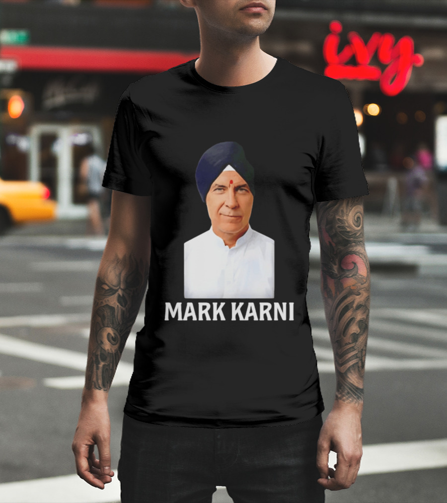 Mark Carney Turban Portrait Mark Karni T-Shirt