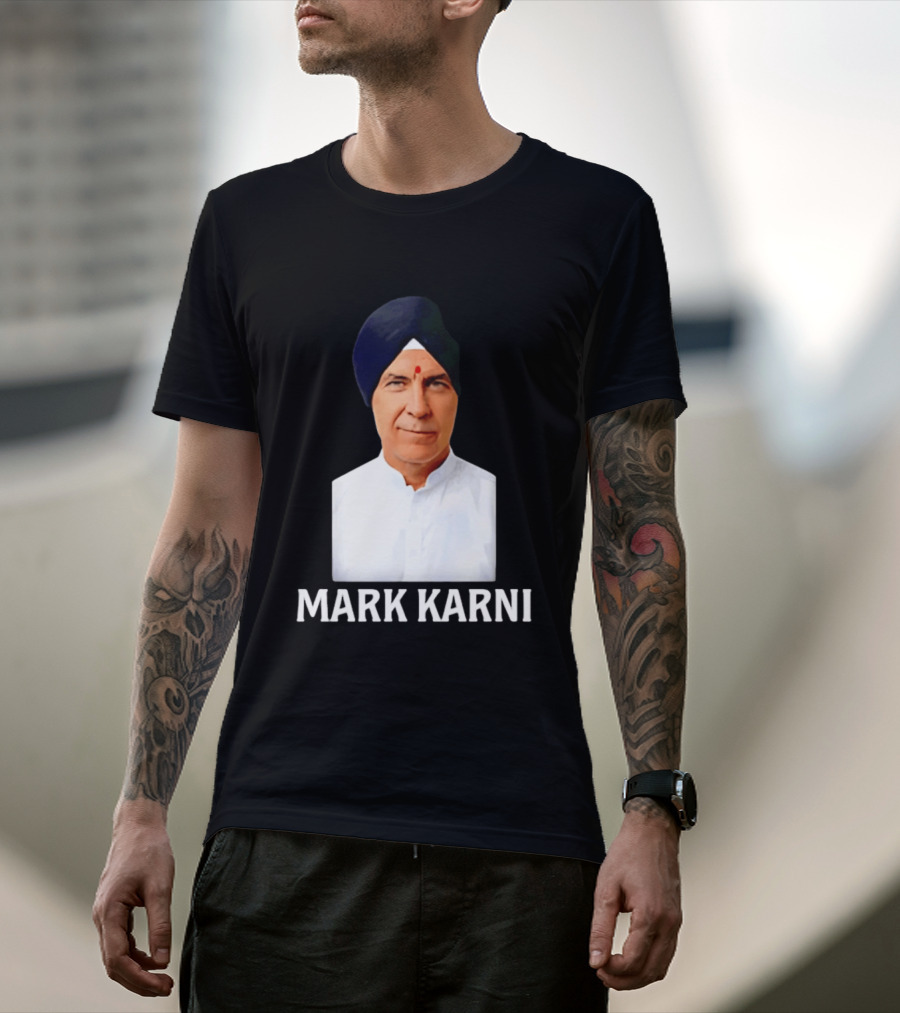 Mark Carney Turban Portrait Mark Karni T-Shirt