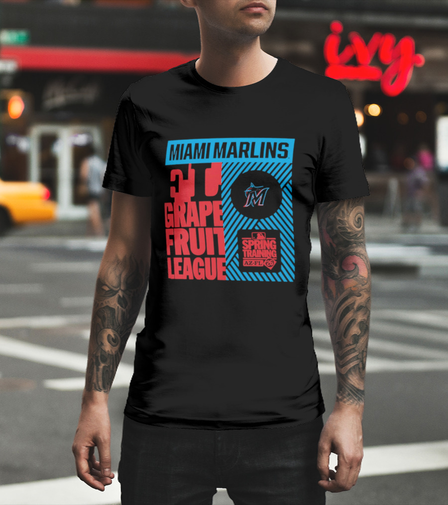 Miami Marlins 2026 Spring Training Grapefruit League 34 T-Shirt