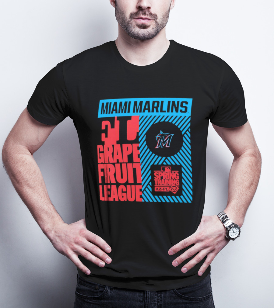 Miami Marlins 2026 Spring Training Grapefruit League 34 T-Shirt