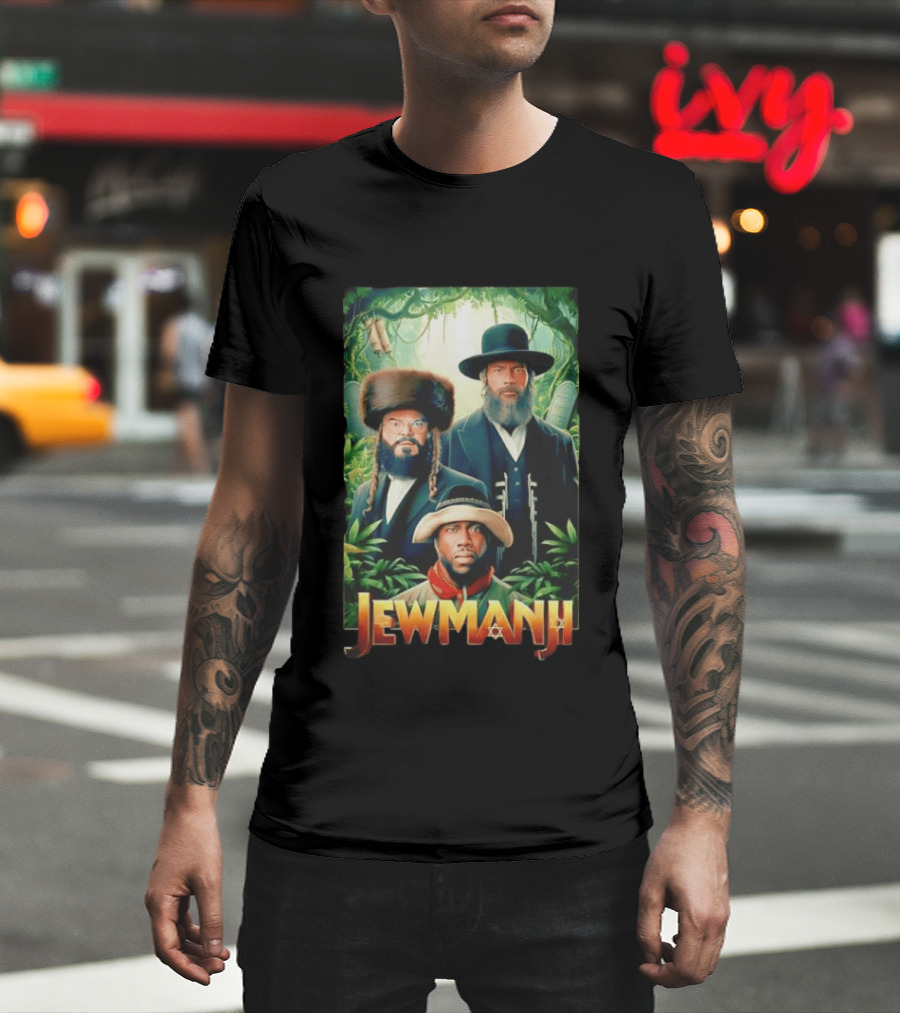 Jewmanji Movie Parody With Orthodox Jewish Characters T-Shirt
