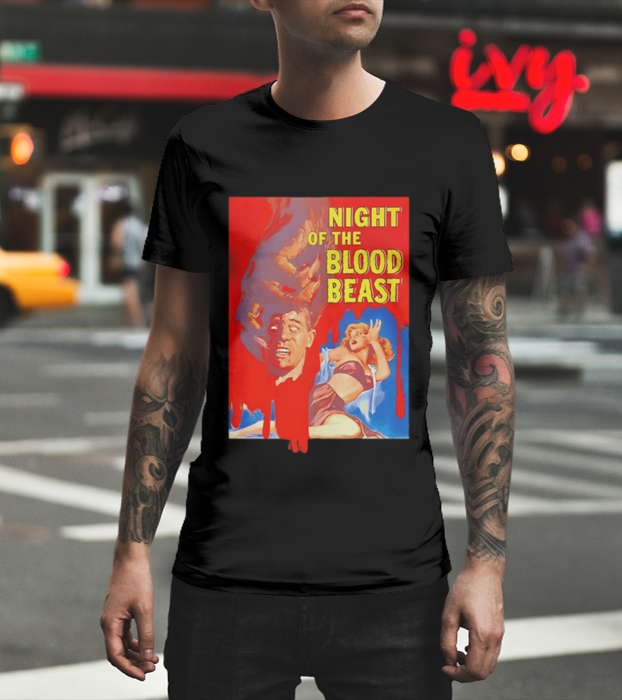 Night Of The Blood Beast Vintage Horror Movie T-Shirt