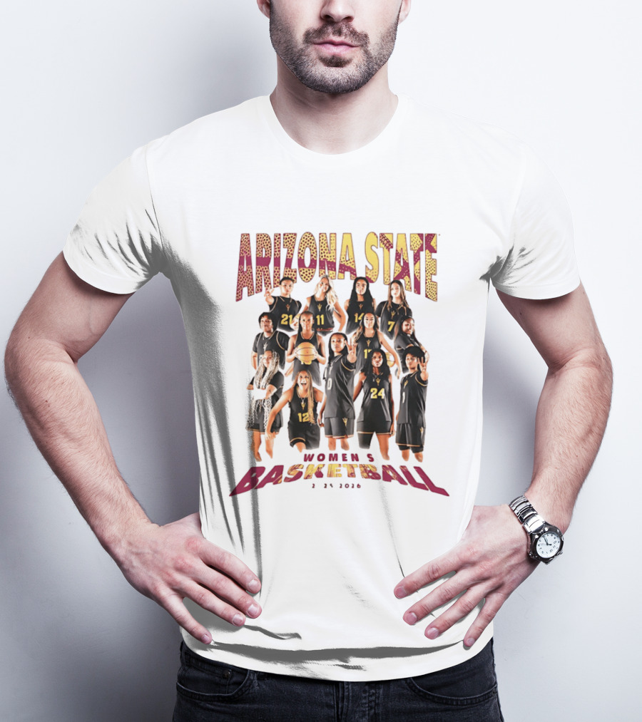 Arizona State Women's Basketball Team Collage 2025 2026 T-Shirt