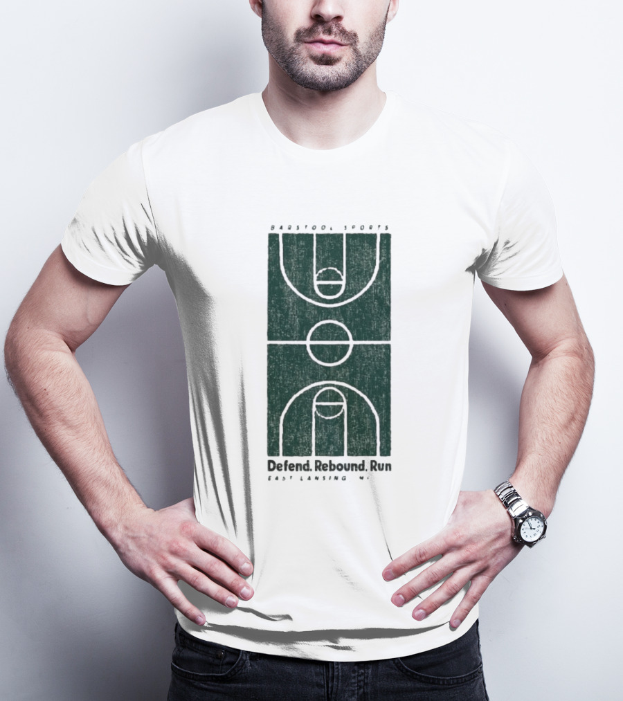 Barstool Sports Defend Rebound Run East Lansing Court T-Shirt