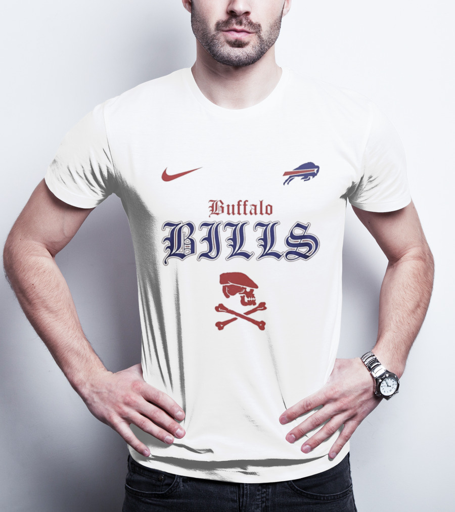 Buffalo Bills Nike Dropkick Murphys Collaboration Go Bills Skull T-Shirt