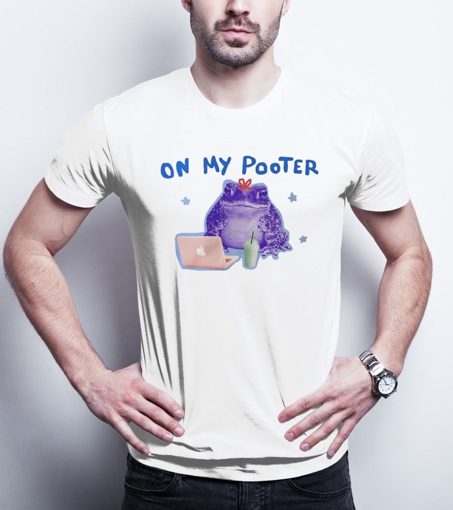 On My Pooter Frog Laptop Smoothie T-Shirt