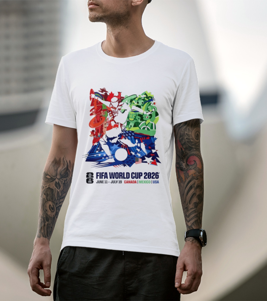 FIFA World Cup 2026 June 11 July 19 Canada Mexico USA T-Shirt