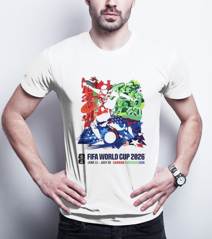 FIFA World Cup 2026 June 11 July 19 Canada Mexico USA T-Shirt