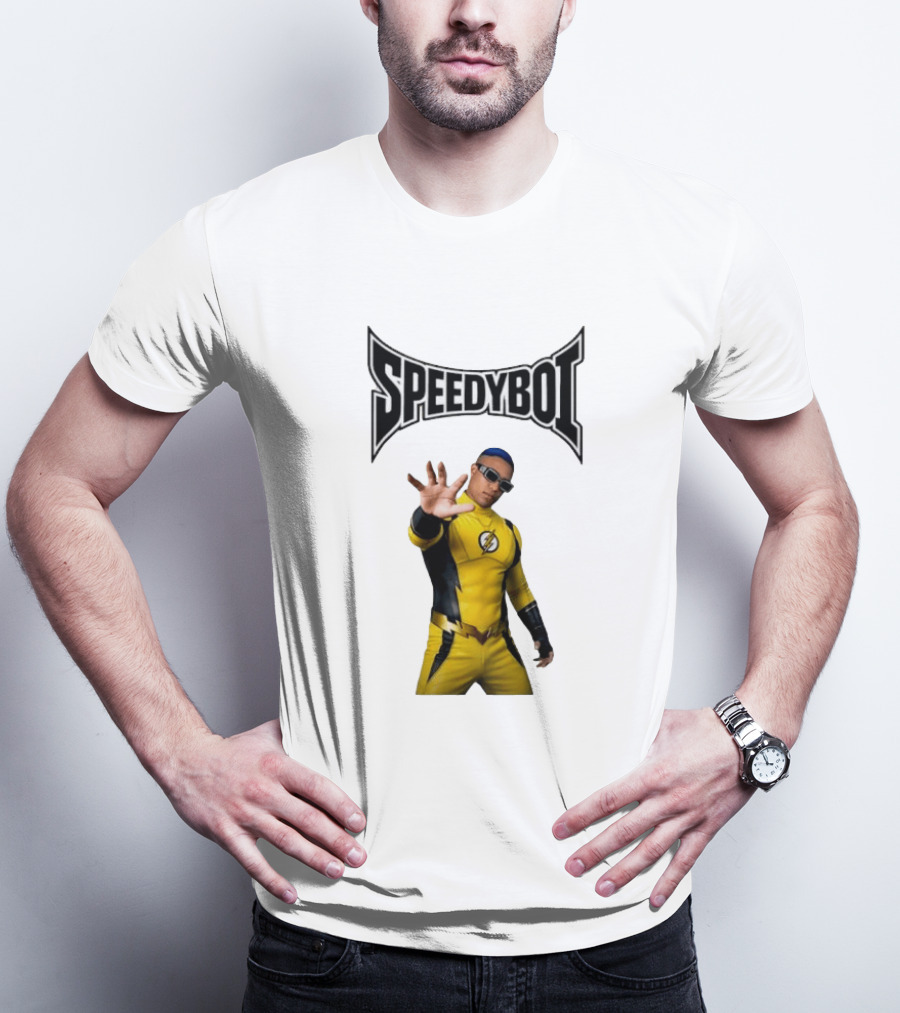 Speedyboi Fast Costume Yellow Superhero Suit T-Shirt