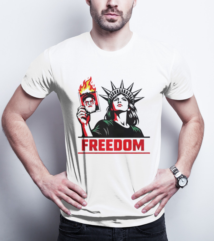 Statue Of Liberty Freedom Flame Sarcastic Political T-Shirt