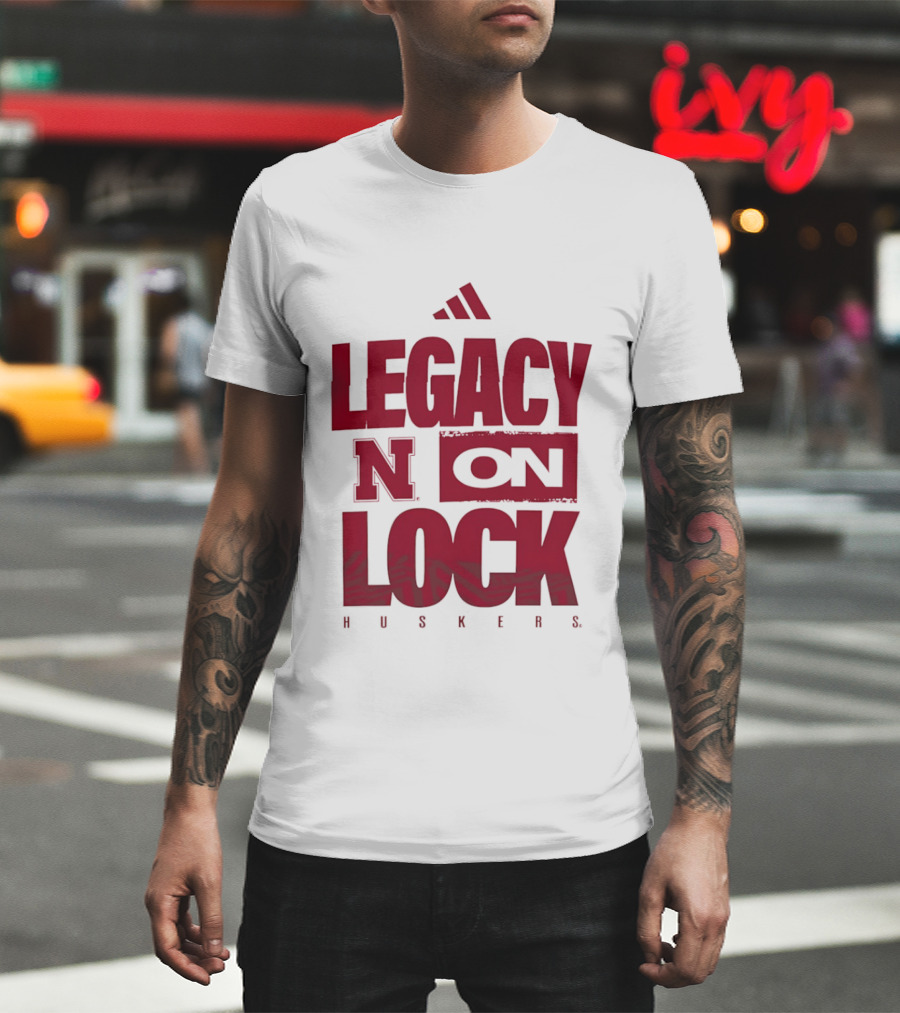 Nebraska Cornhuskers Legacy N On Lock Huskers T-Shirt
