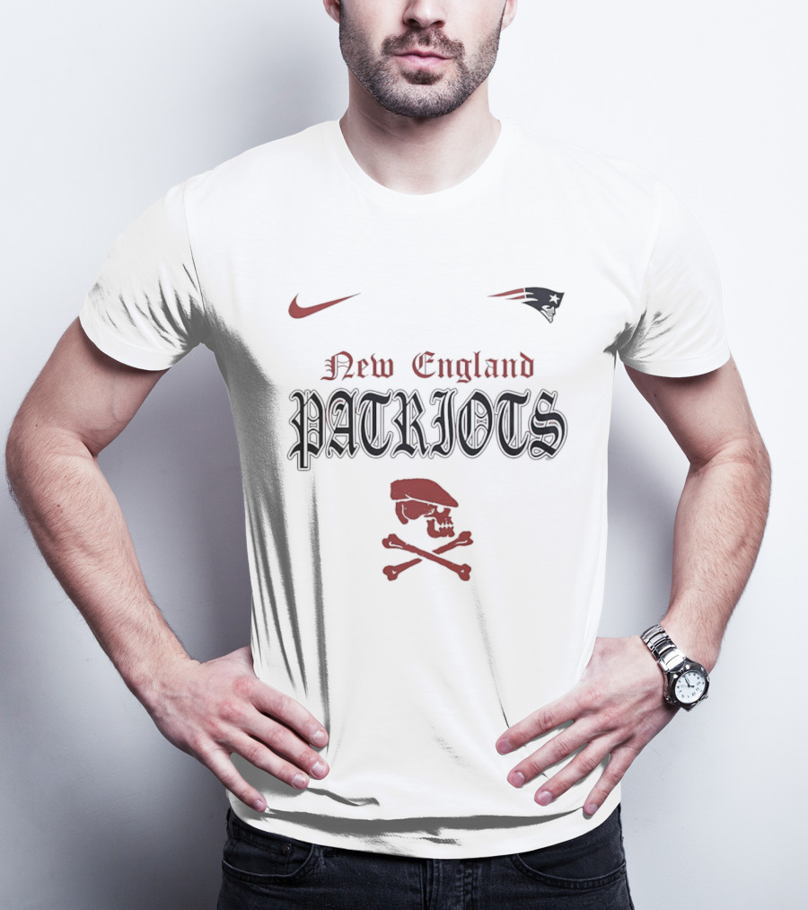 Nike New England Patriots Skull With Crossbones T-Shirt