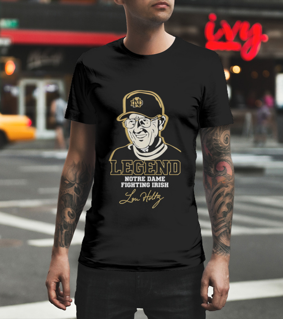 Legend Lou Holtz Notre Dame Fighting Irish T-Shirt