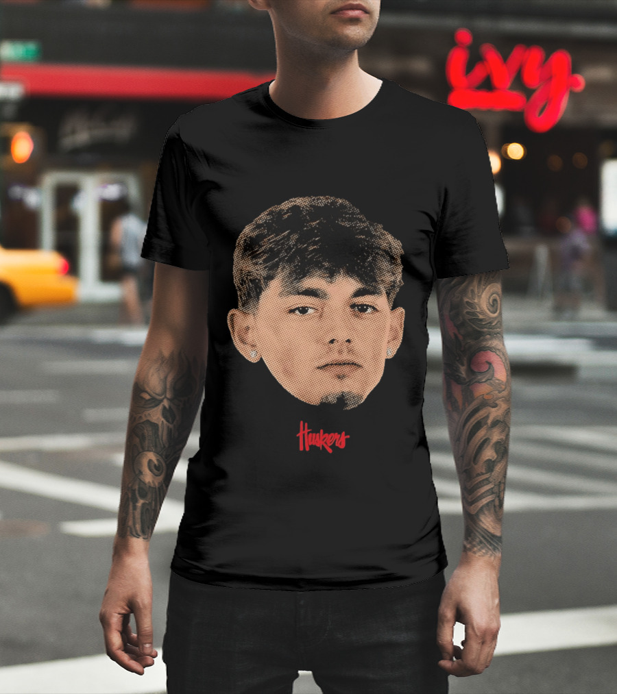 Connor Essegian Huskers Big Head Nebraska Cornhuskers T-Shirt