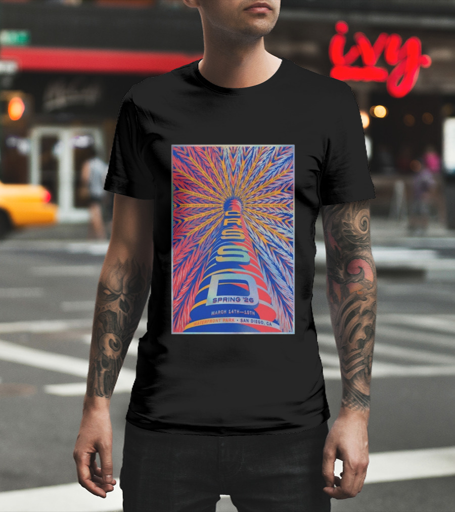 CRSSD Spring 2026 Waterfront Park San Diego March 14 15 Clara Cone Club Agua DJ Seinfeld Elkka T-Shirt