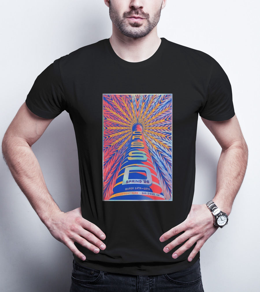 CRSSD Spring 2026 Waterfront Park San Diego March 14 15 Clara Cone Club Agua DJ Seinfeld Elkka T-Shirt