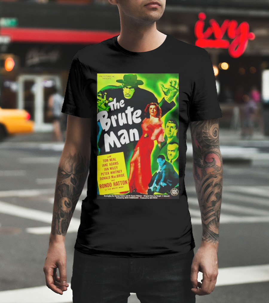 The Brute Man Rondo Hatton Tom Neal Jane Adams Jan Wiley Classic Horror Film T-Shirt