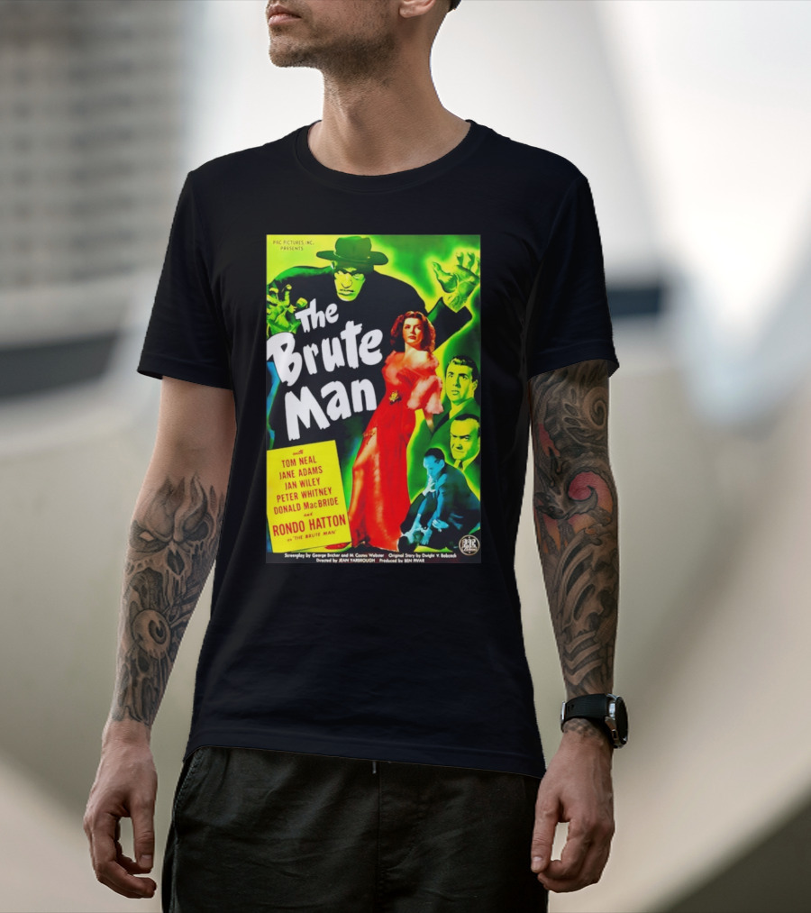 The Brute Man Rondo Hatton Tom Neal Jane Adams Jan Wiley Classic Horror Film T-Shirt