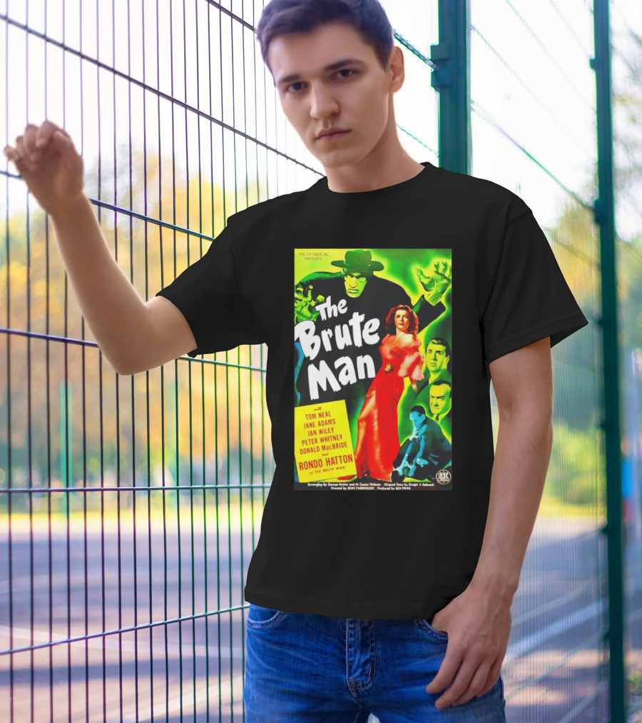 The Brute Man Rondo Hatton Tom Neal Jane Adams Jan Wiley Classic Horror Film T-Shirt