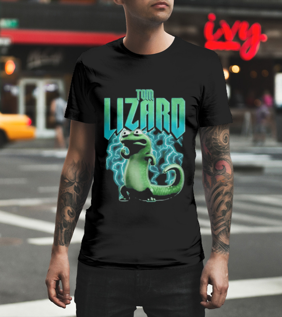 Tom Lizard Animated Lightning Character Disney Hoppers T-Shirt