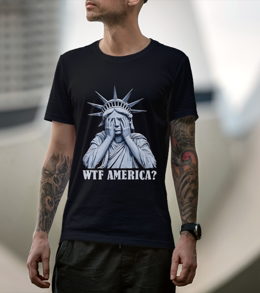 WTF America Statue Of Liberty Facepalm T-Shirt