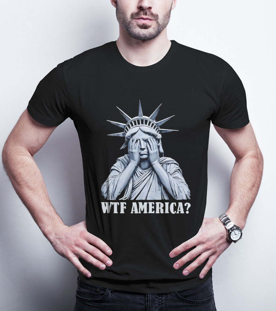 WTF America Statue Of Liberty Facepalm T-Shirt