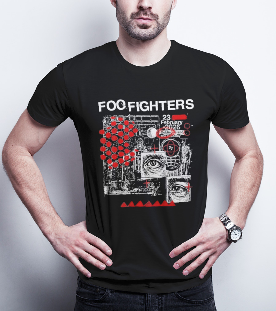 Foo Fighters 23 February 2026 Dublin The Academy Ireland Concert Event T-Shirt