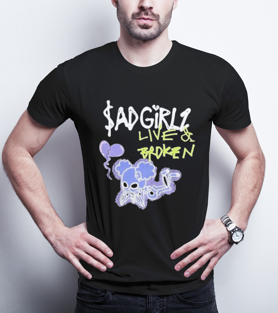 Junior H Sadgirlz Live And Broken Tour 2025 Skeleton Balloon T-Shirt
