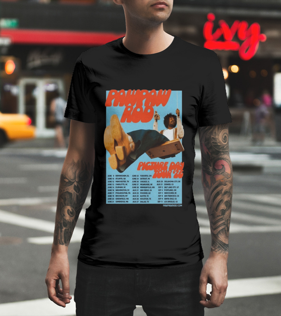 PawPaw Rod Picture Day Tour 2026 Concert Dates And Locations T-Shirt