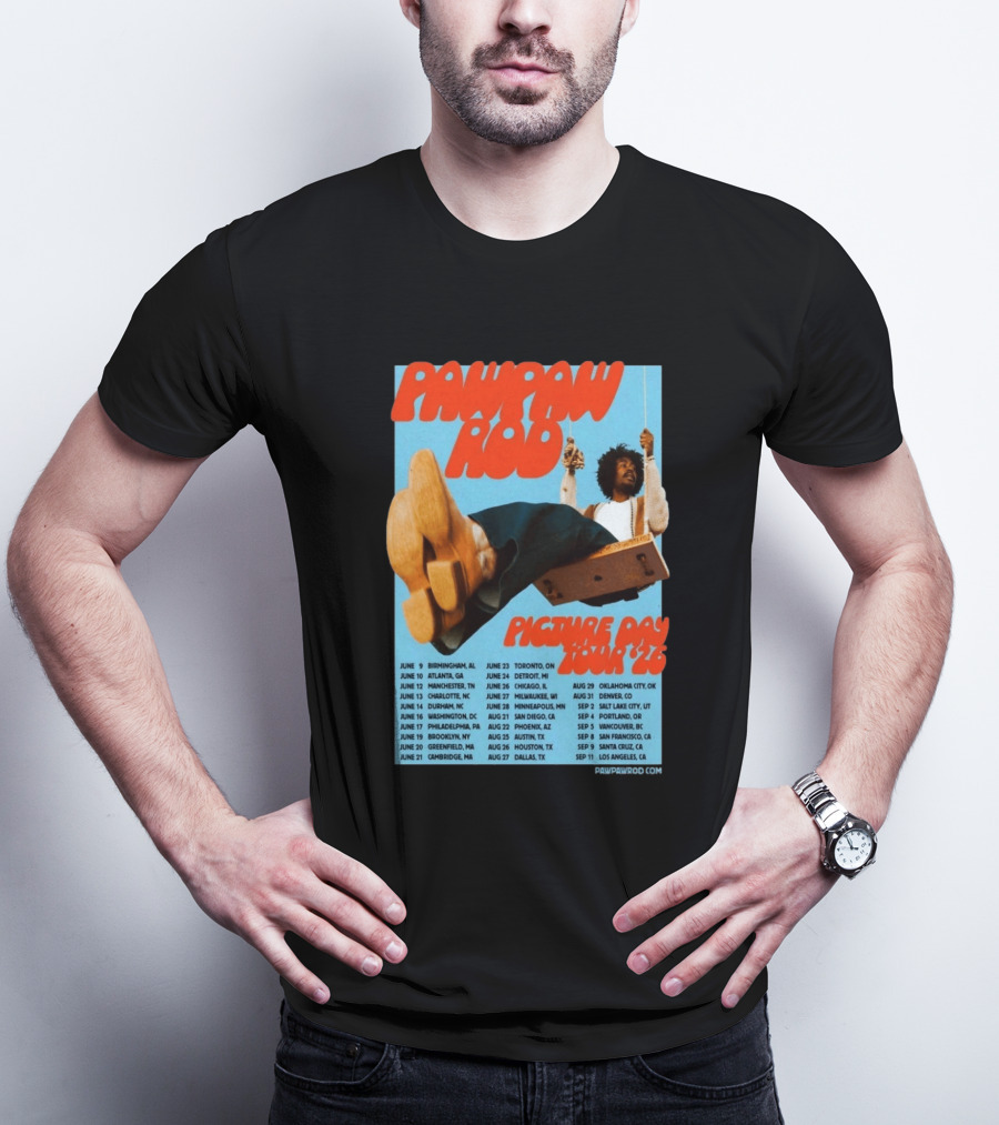 PawPaw Rod Picture Day Tour 2026 Concert Dates And Locations T-Shirt