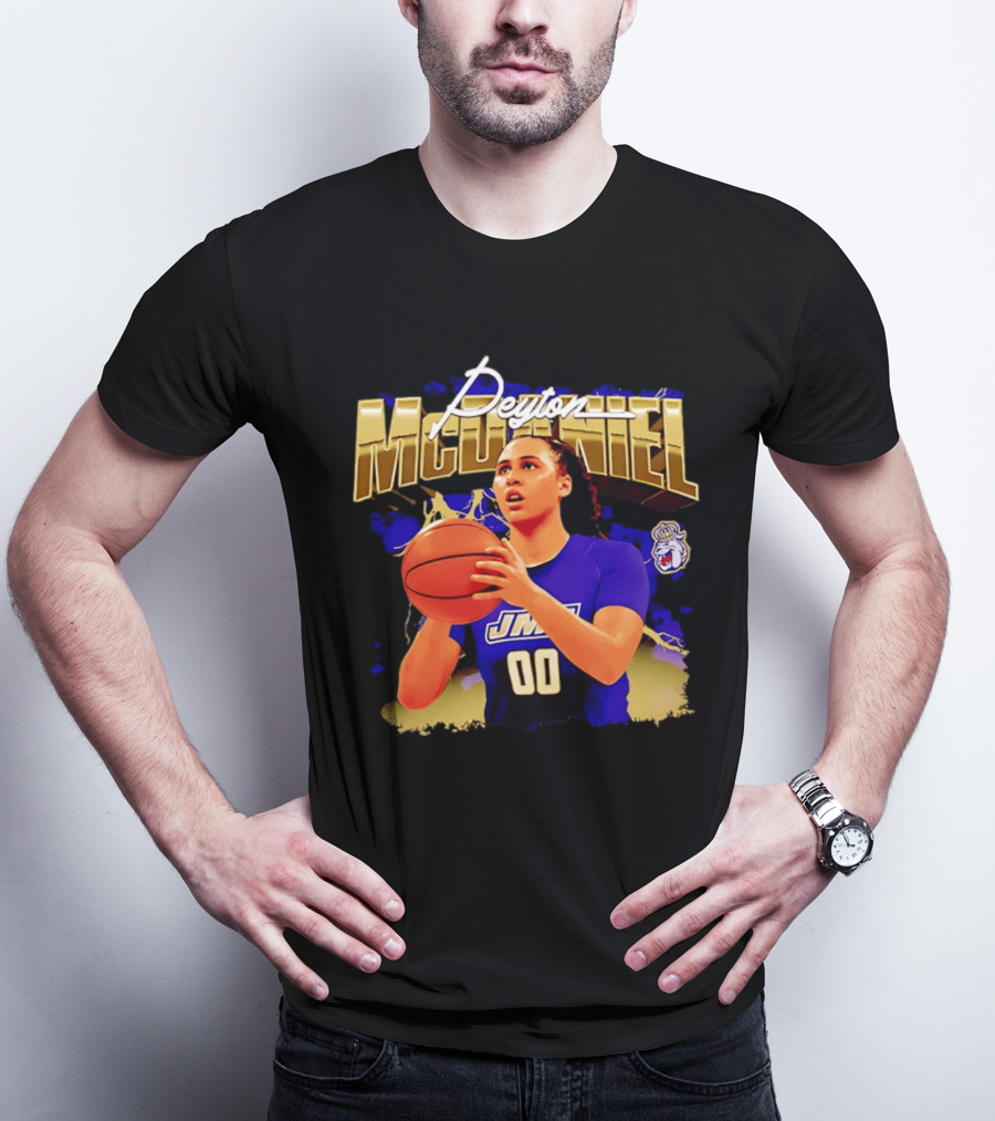 Peyton McDaniel JMU Basketball Player 00 NCAA James Madison Dukes T-Shirt