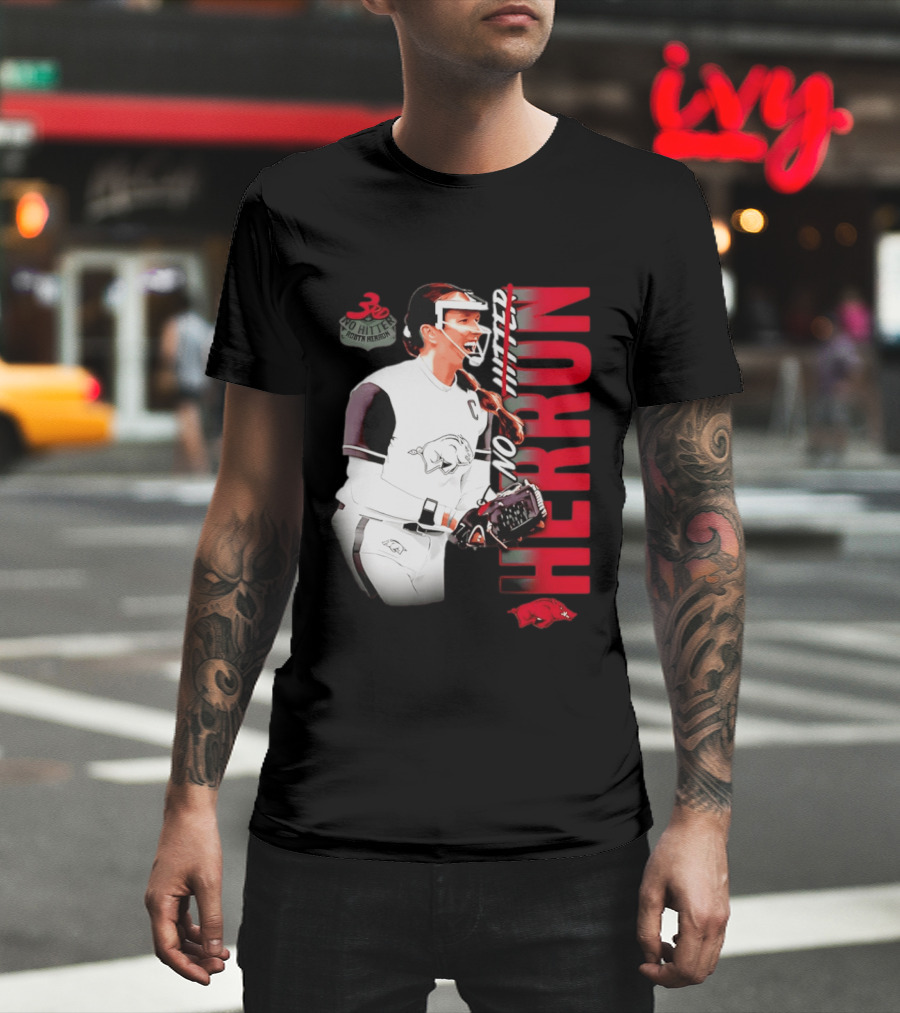 Robyn Herron Arkansas Razorbacks No Hitter No Hitz Herron T-Shirt