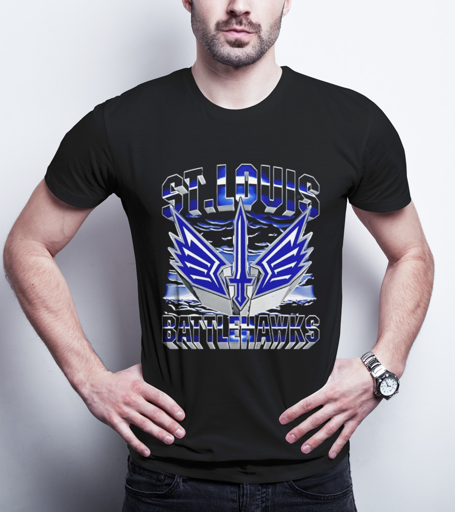 St. Louis Battlehawks Winged Sword T-Shirt